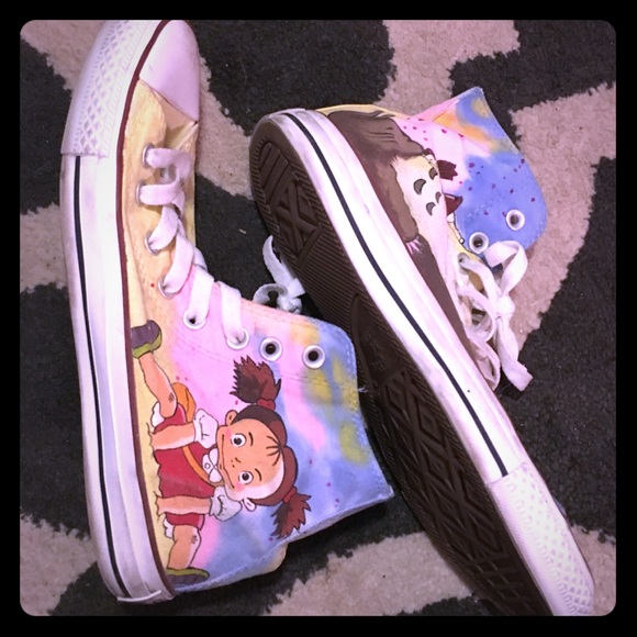 Converse | Shoes | Totoro Custom Made Authentic Converse Uk 8 | Poshmark